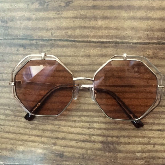 Aldo | Accessories | Aldo Gold Octagon Sunglasses | Poshmark